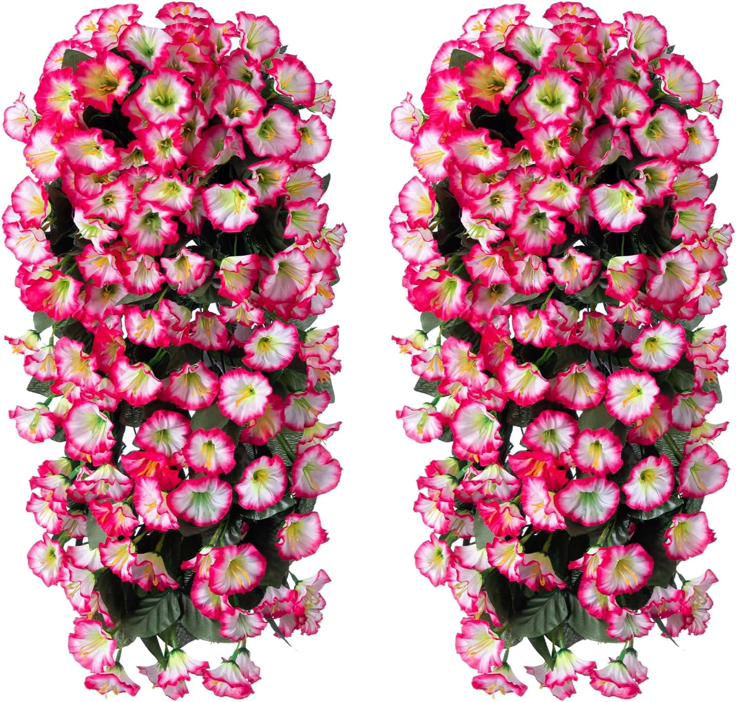 Artificial Fake Hanging Plants Flowers Vines for Outdoor, 2pcs Faux ...