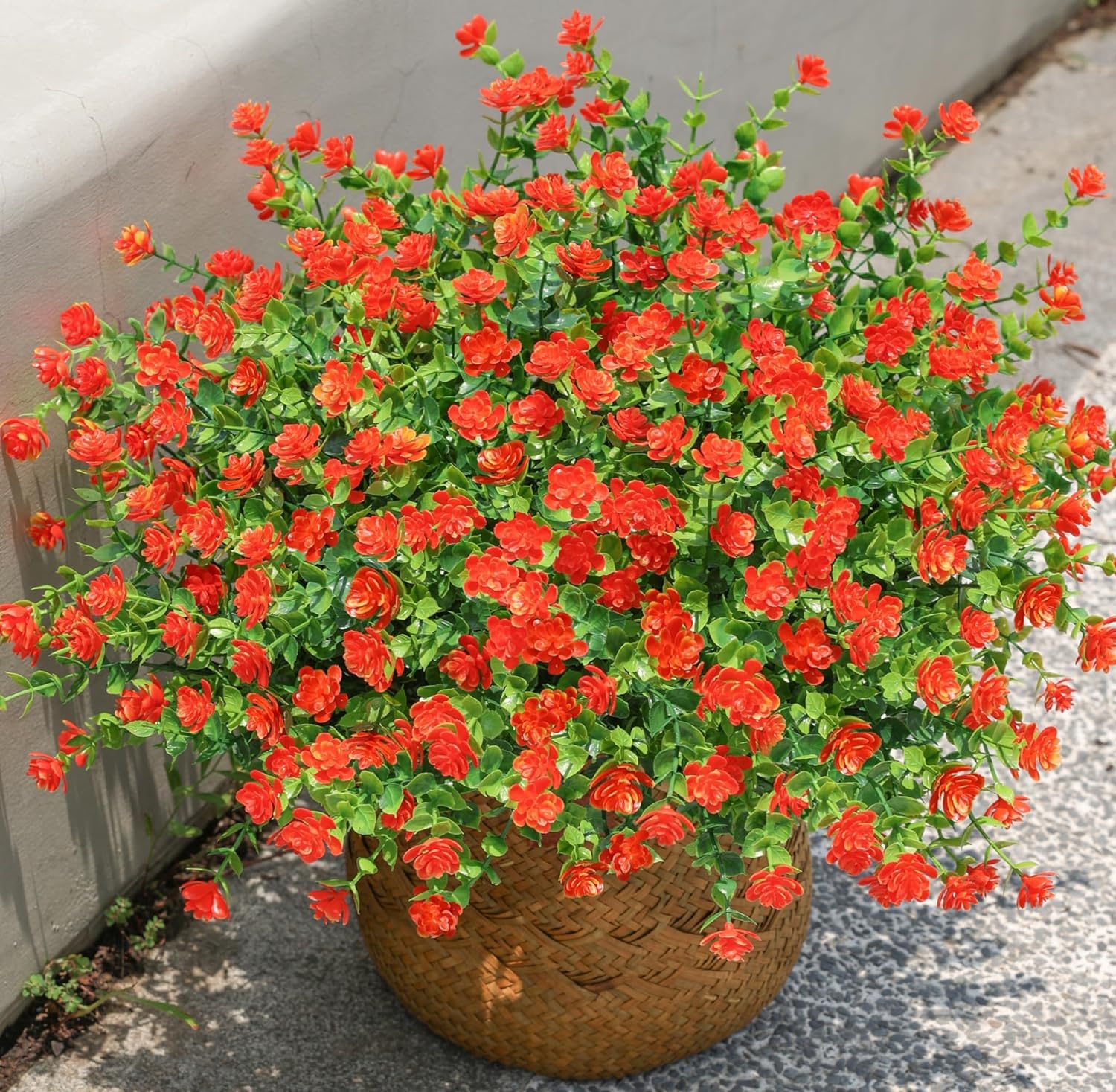 Artificial Fake Outdoor Outside Mums Flowers Plants for Fall Autumn, 12 ...