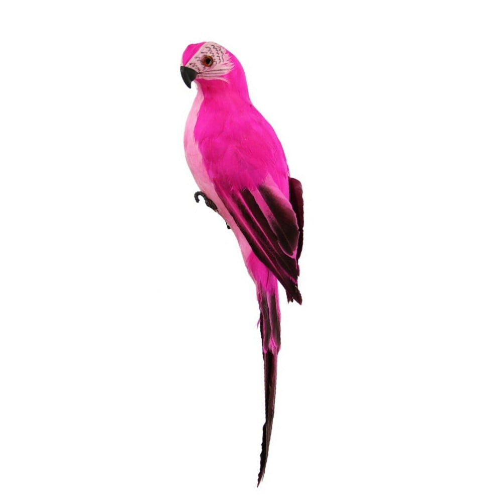 Artificial Fake Parrot Lifelike Feathered Bird Garden Ornament 25cm ...