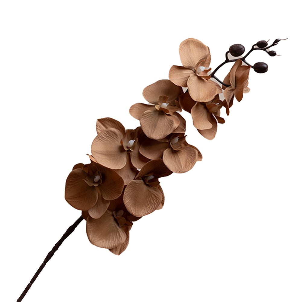 Artificial Fake Silk Flower 9 Heads DIY Phalaenopsis Butterfly Orchid ...