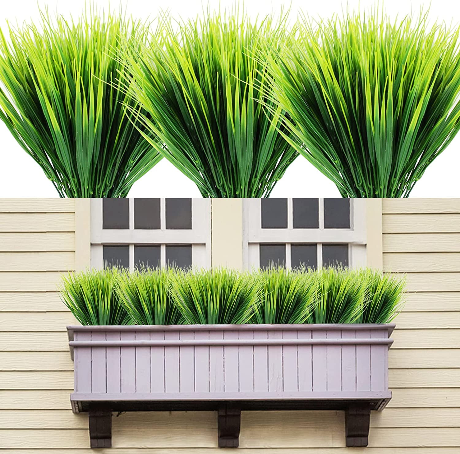 Artificial Fake Tall Grass Outdoor Fake Wheat Plants Greenery UV ...