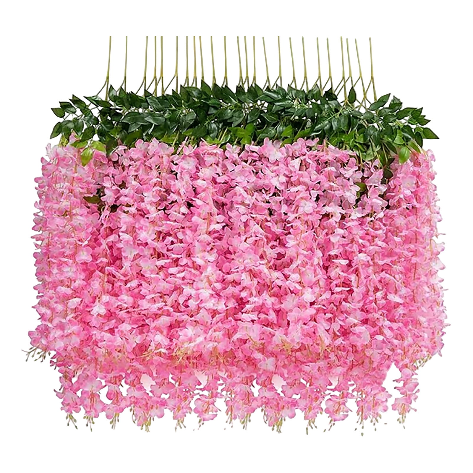 Artificial Fake Wisteria Vine Rattan Hanging Garland Silk Flowers ...