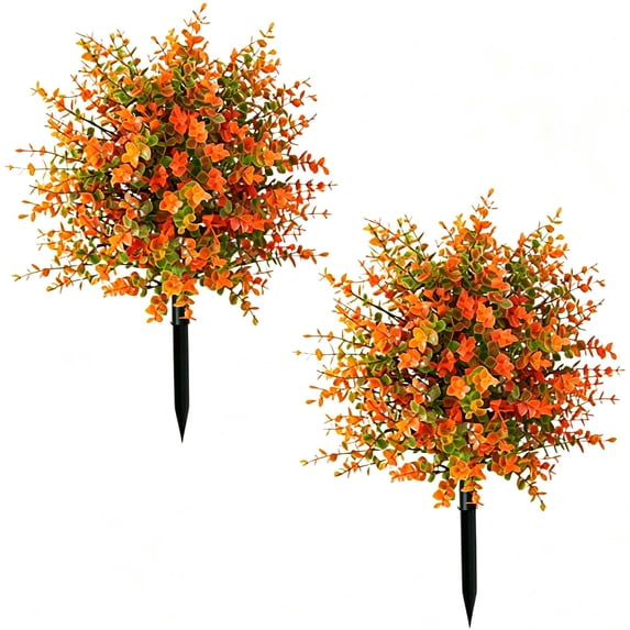 Artificial Fall Boxwood Ball Topiary Trees ,Resistant and No-Watering ...