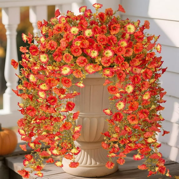 Artificial Fall for Decoration, 2 count Long Vine Morning Glory ...