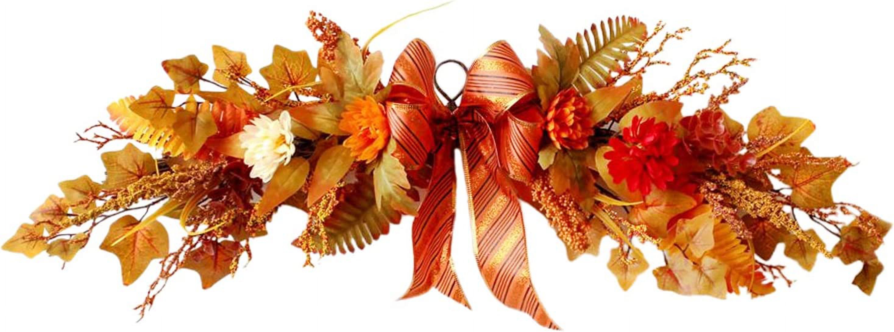Artificial Fall Flower Swag Decor,27 Inch Autumn Decorative Floral Swag ...
