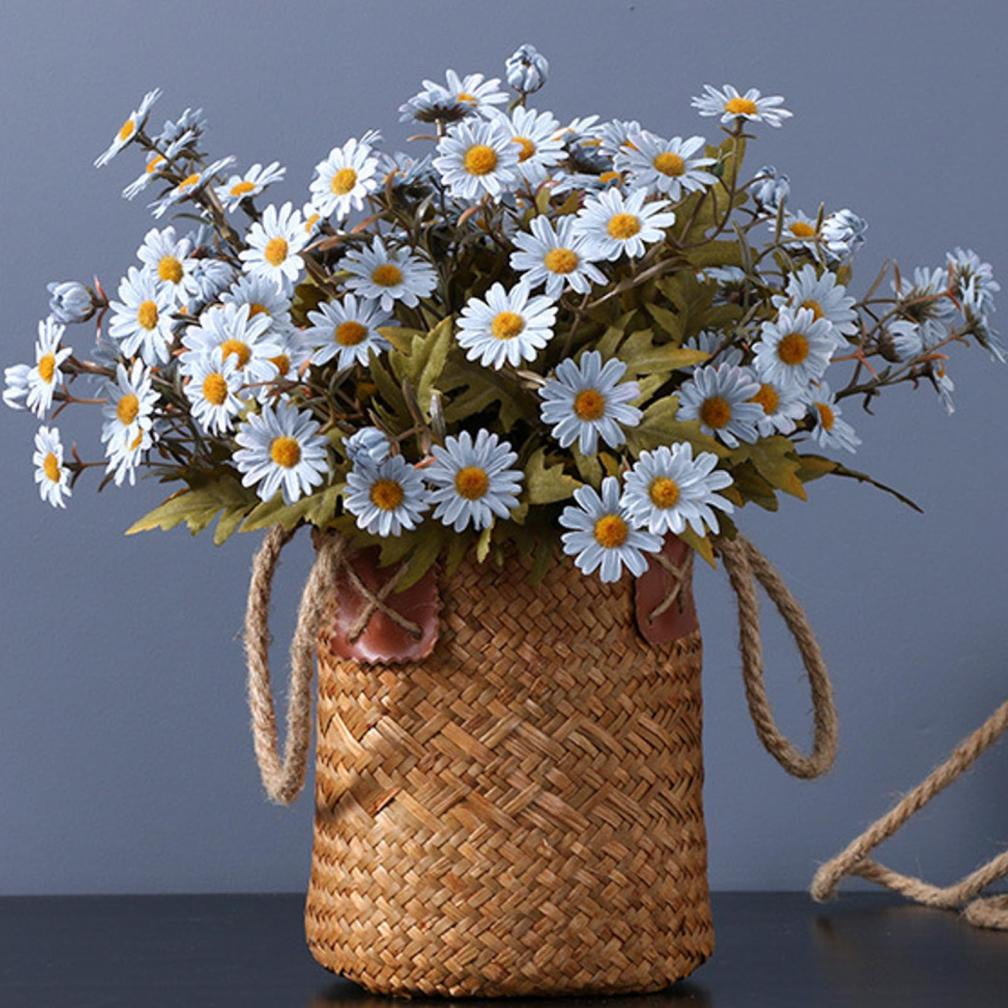 Artificial Fall Flowers Mums Daisy UV Resistant Autumn Greenery Fall ...