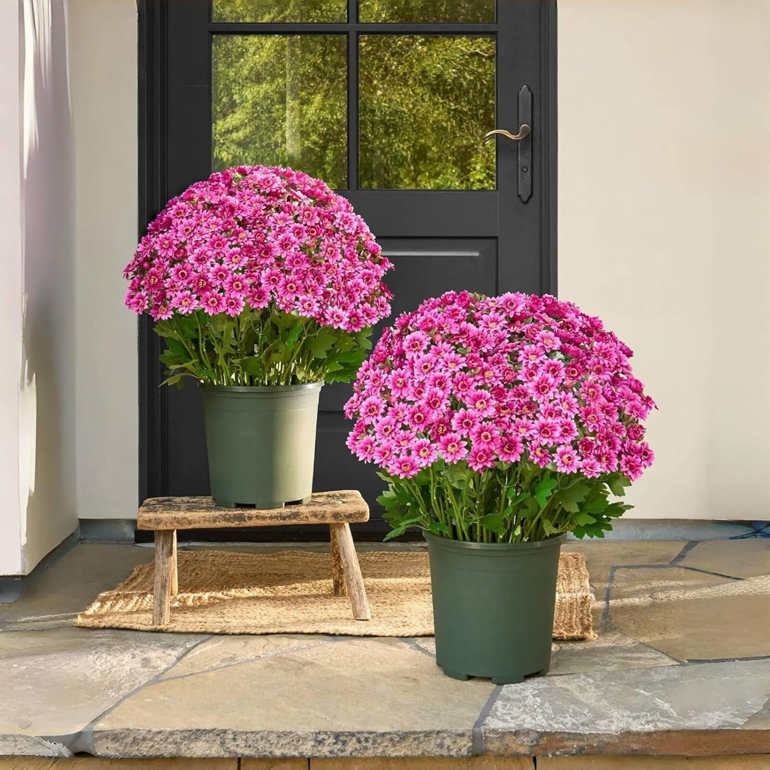 Artificial Fall Flowers Faux Mums for Outdoor Indoor Garden Home ...