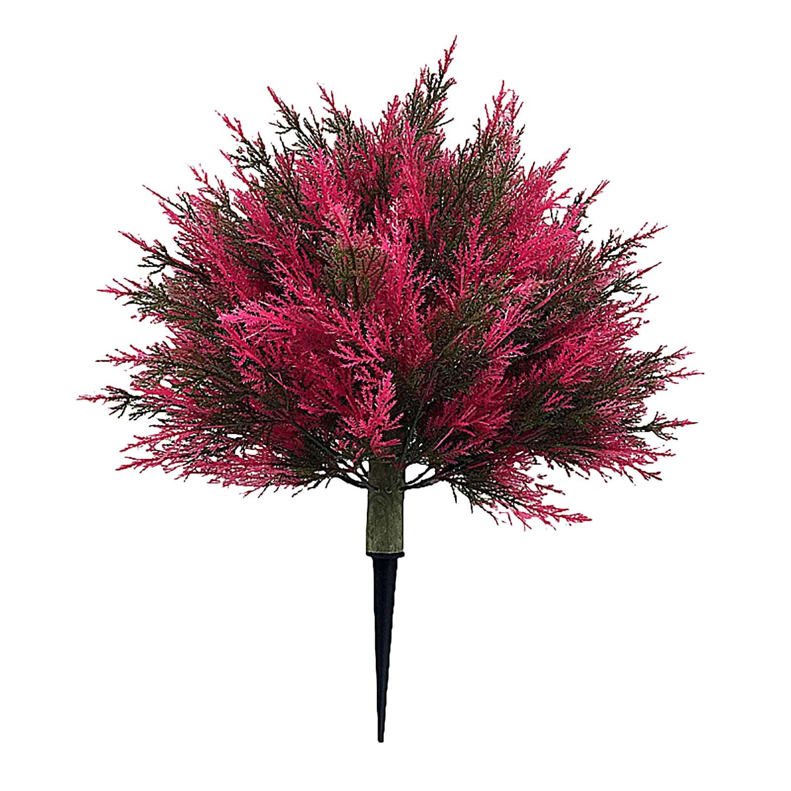 Artificial Fall Flowers Garden Stake for Outdoor, 23.6'' Plastic Faux ...