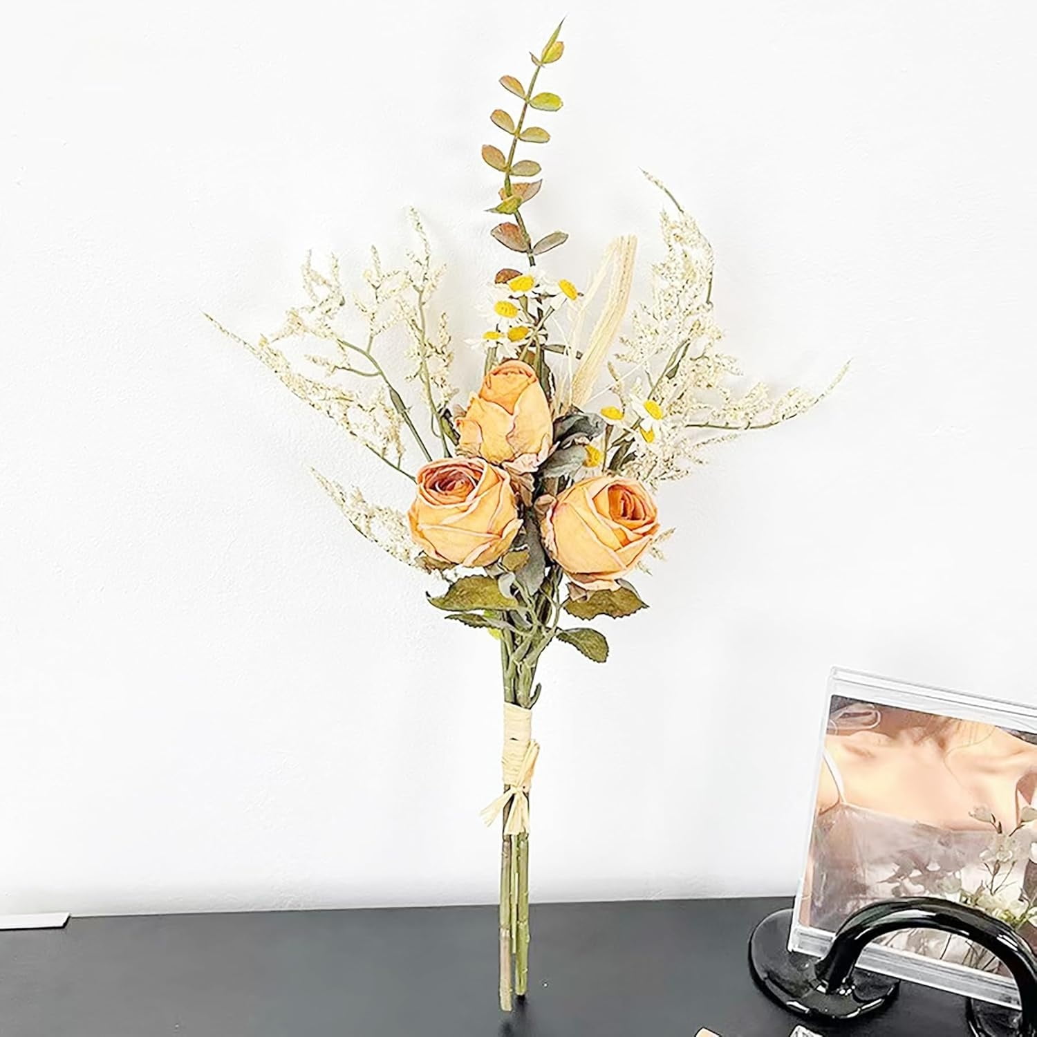 Artificial Fall Flowers Orange Fall Floral Stems Rose Picks with ...
