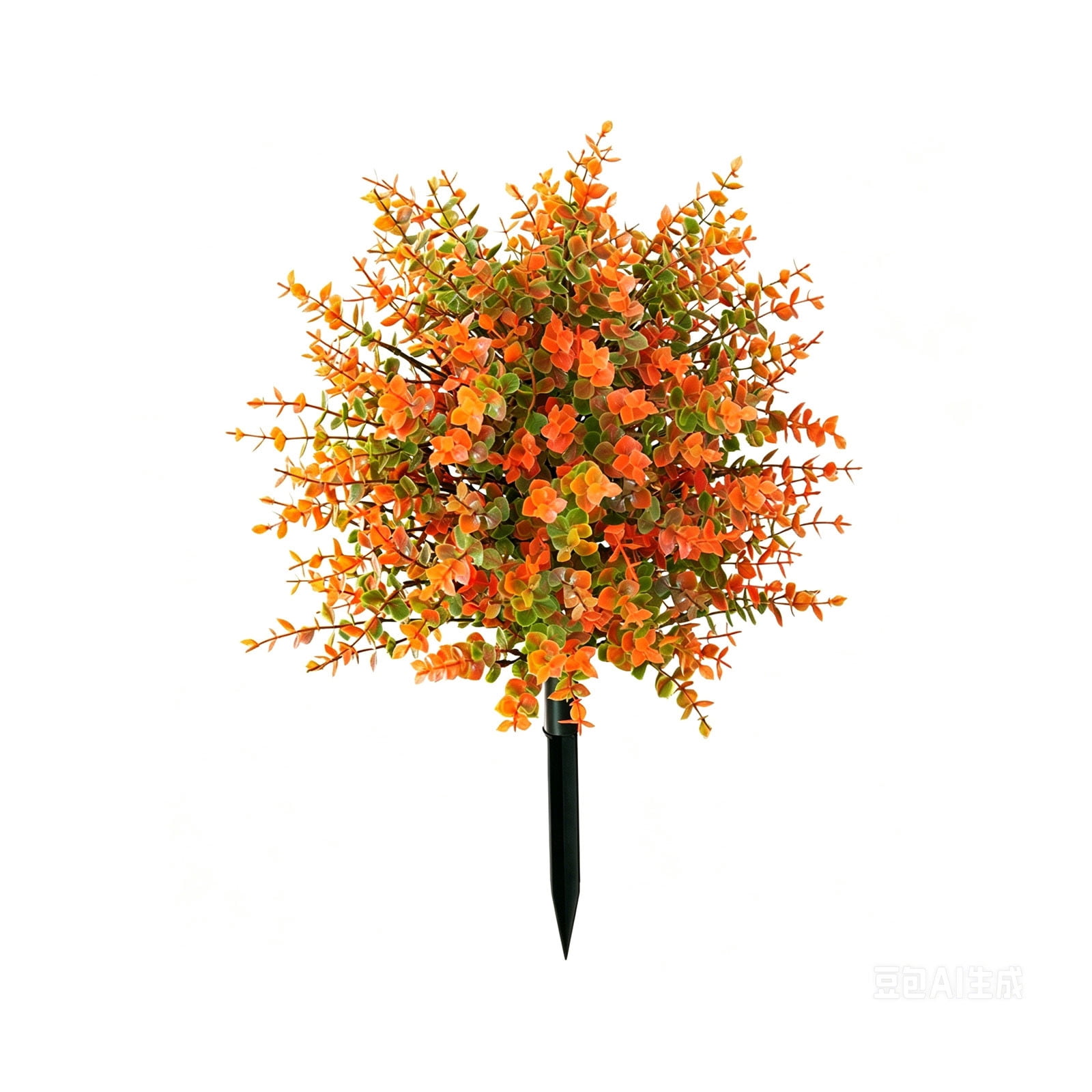 Artificial Fall Flowers Set - Orange Garden Stakes with Ground Spikes ...