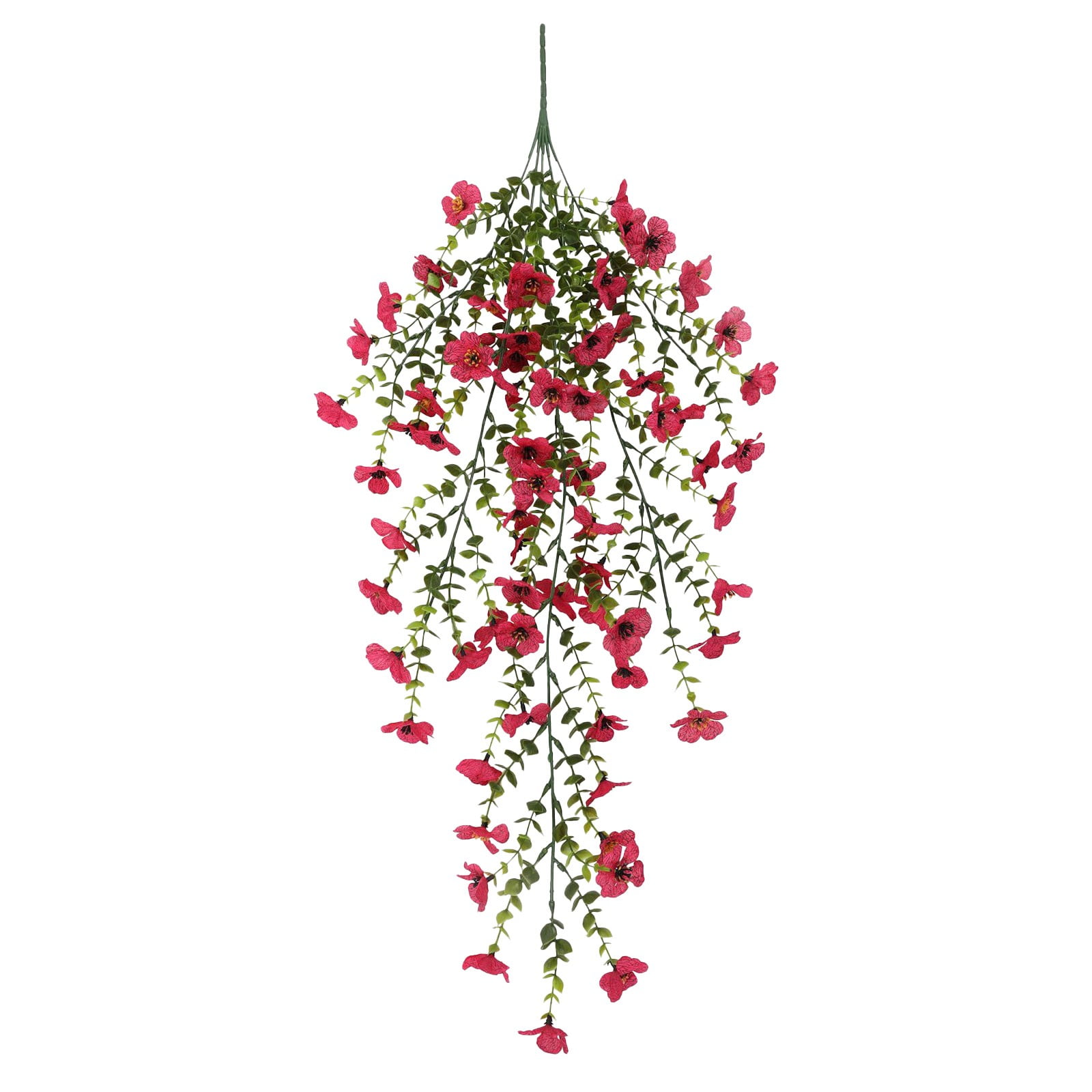 Artificial Fall Hanging Flowers Outdoor Silk Mum Plants Autumn Decor ...