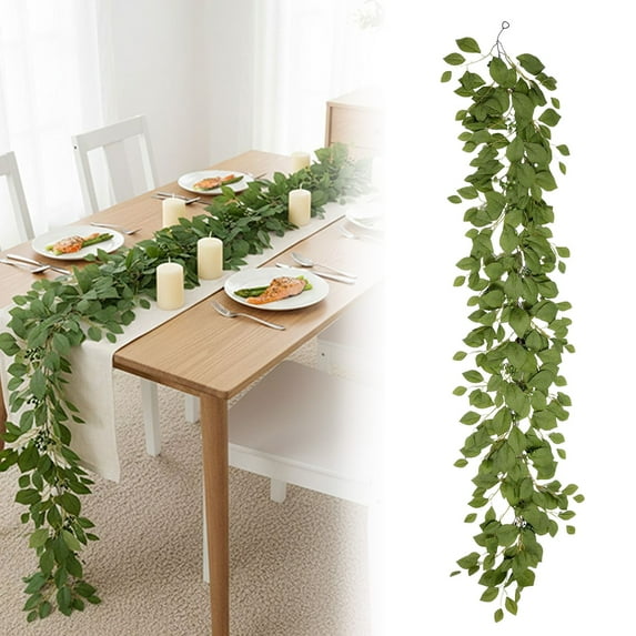 Artificial Fall Leaves Garland Realistic Autumn Greenery For Porch ...