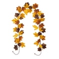 Artificial Fall Maple Leaf Garland, with Vibrant Autumn Colored Foliage ...