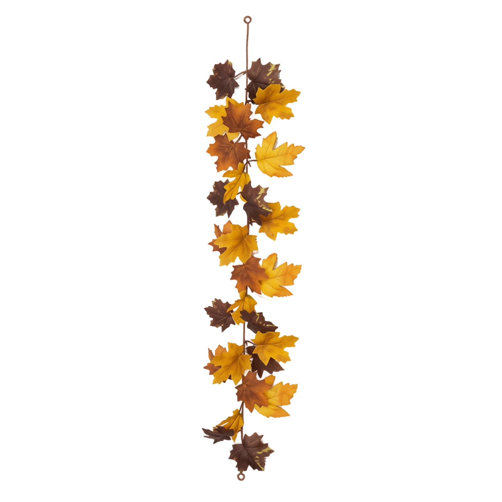 Artificial Fall Maple Leaf Garland, Vibrant Autumn Colors Decorative ...