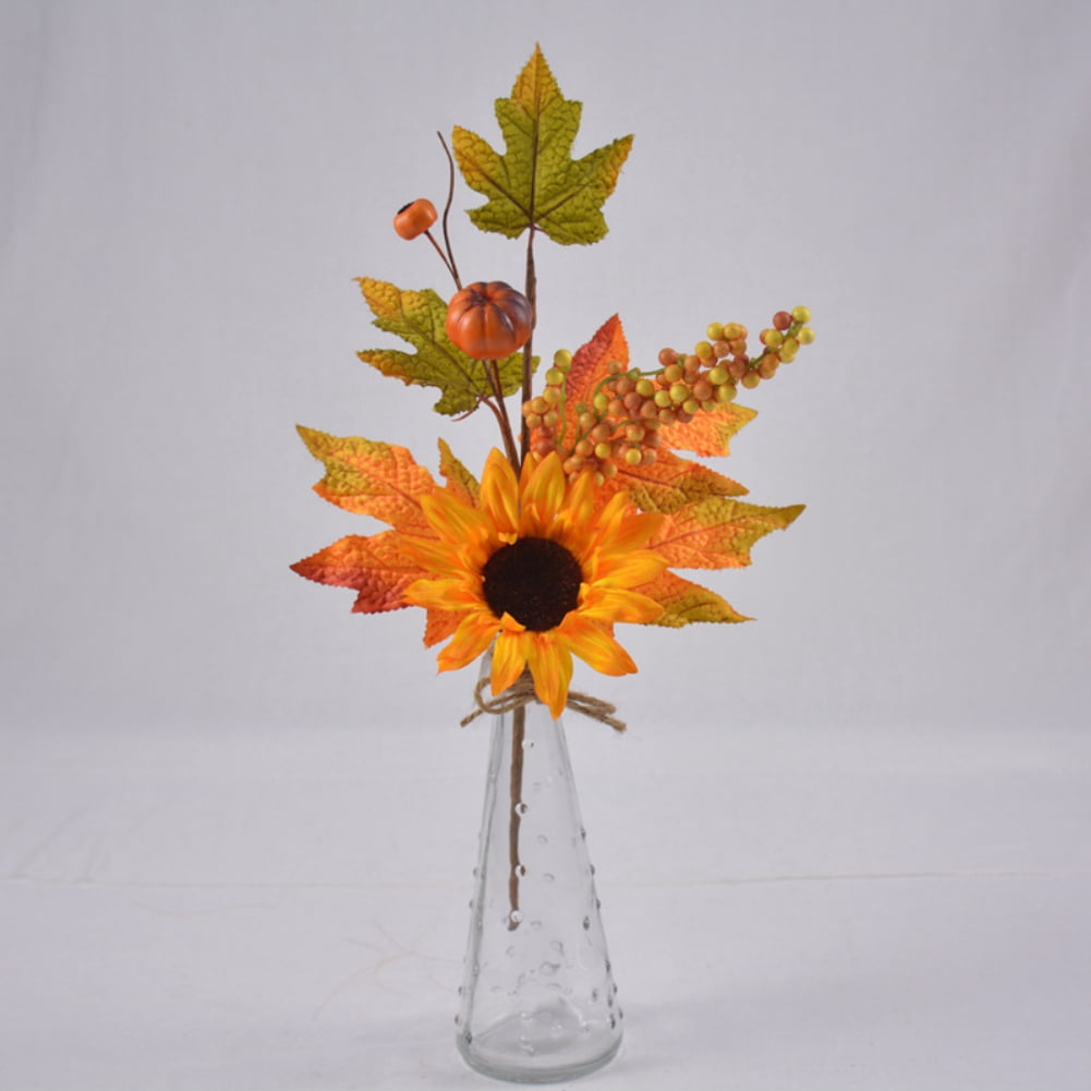 Artificial Fall Maple Leaves Branches Autumn Fake Shrubs Silk Maple ...