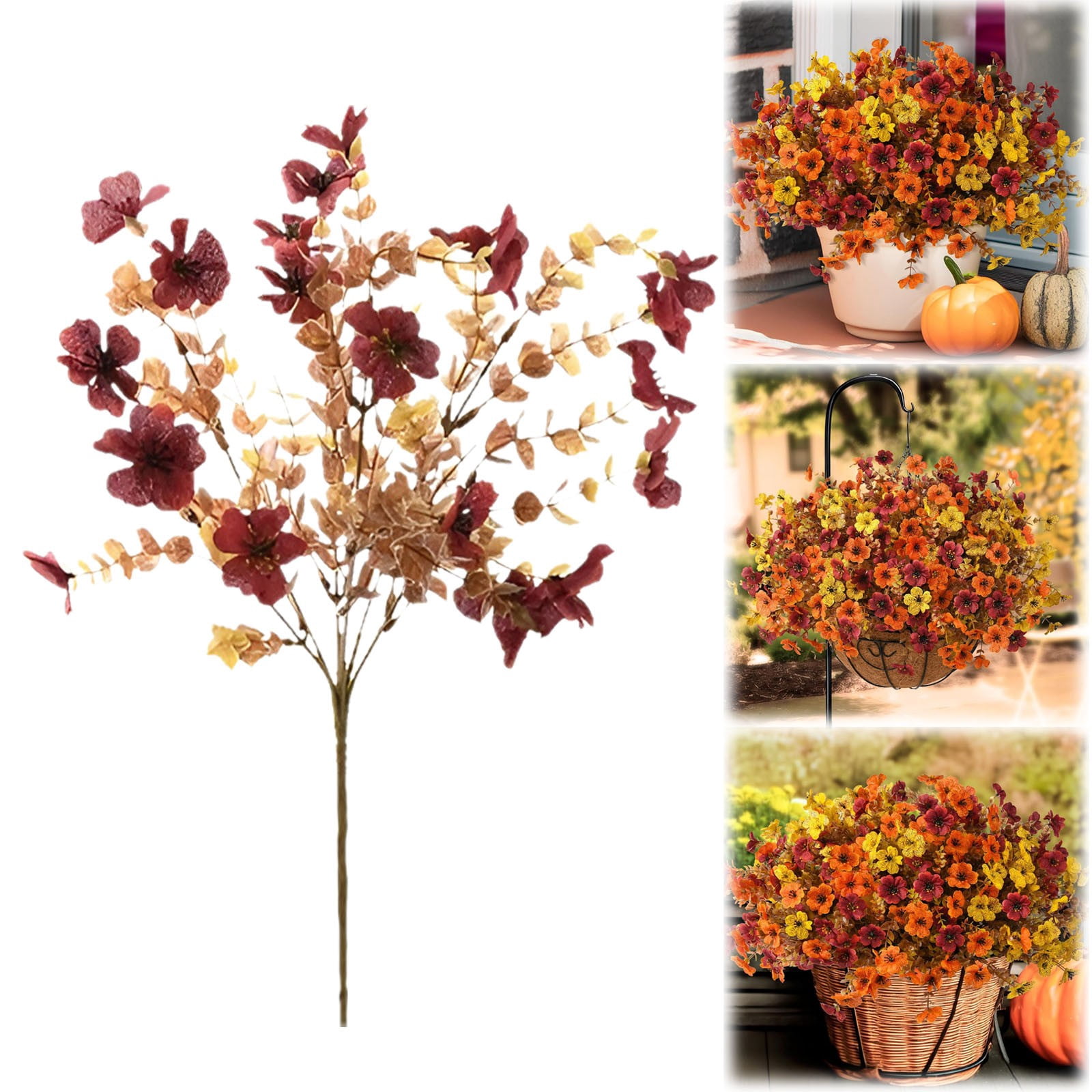 Artificial Fall Plants Flowers For Outdoor Outside Decoration Faux ...