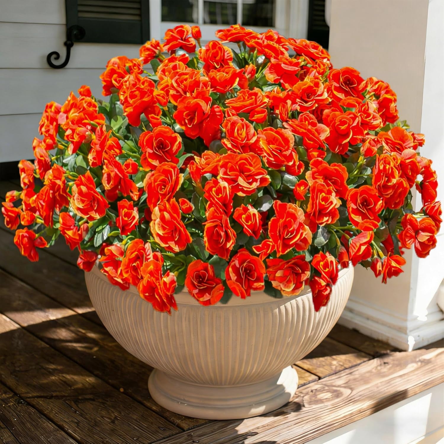 Artificial Faux Flowers Plants for Outdoor Spring Decor, UV Resistant ...