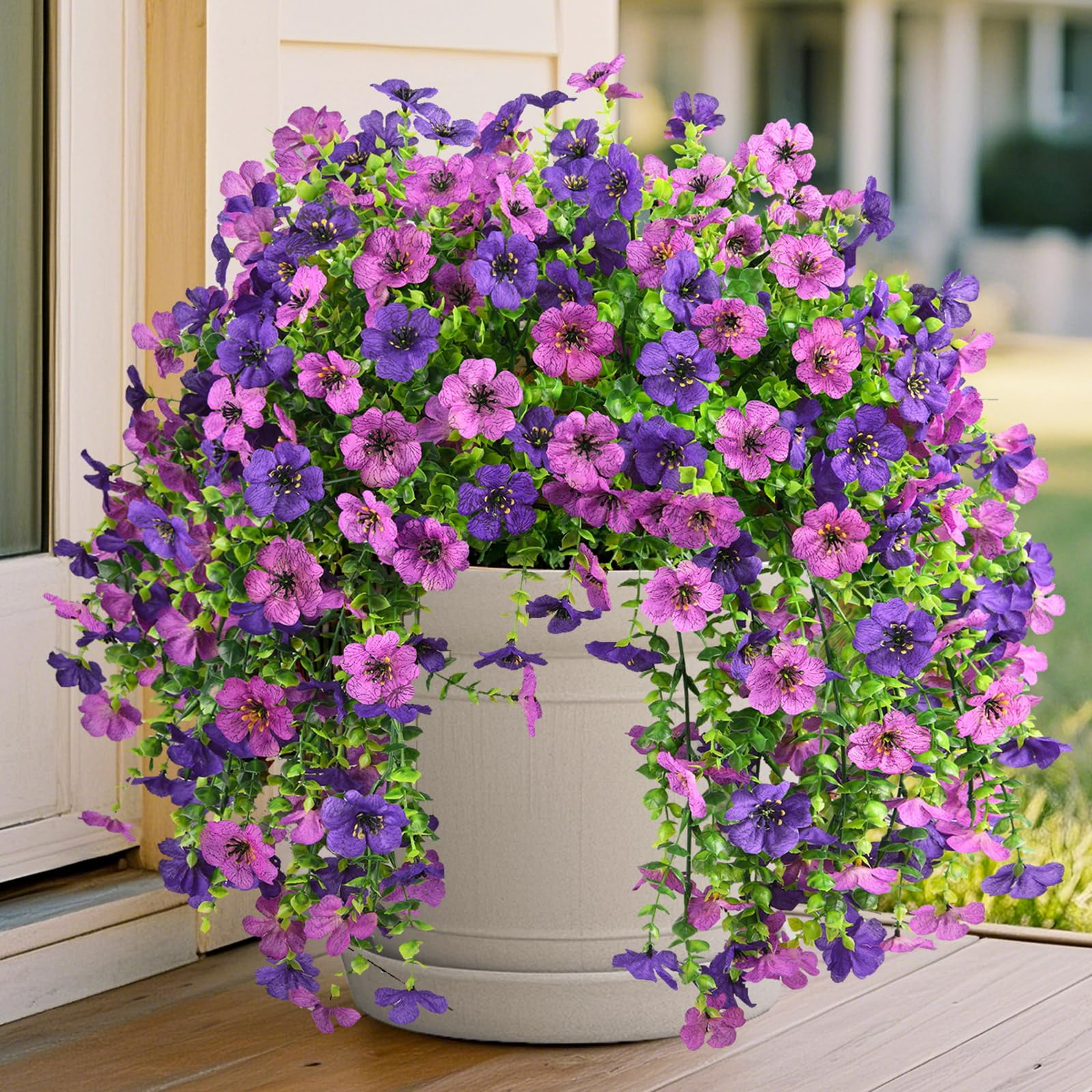Artificial Faux Flowers Plants for Outdoor Spring Summer Decoration ...