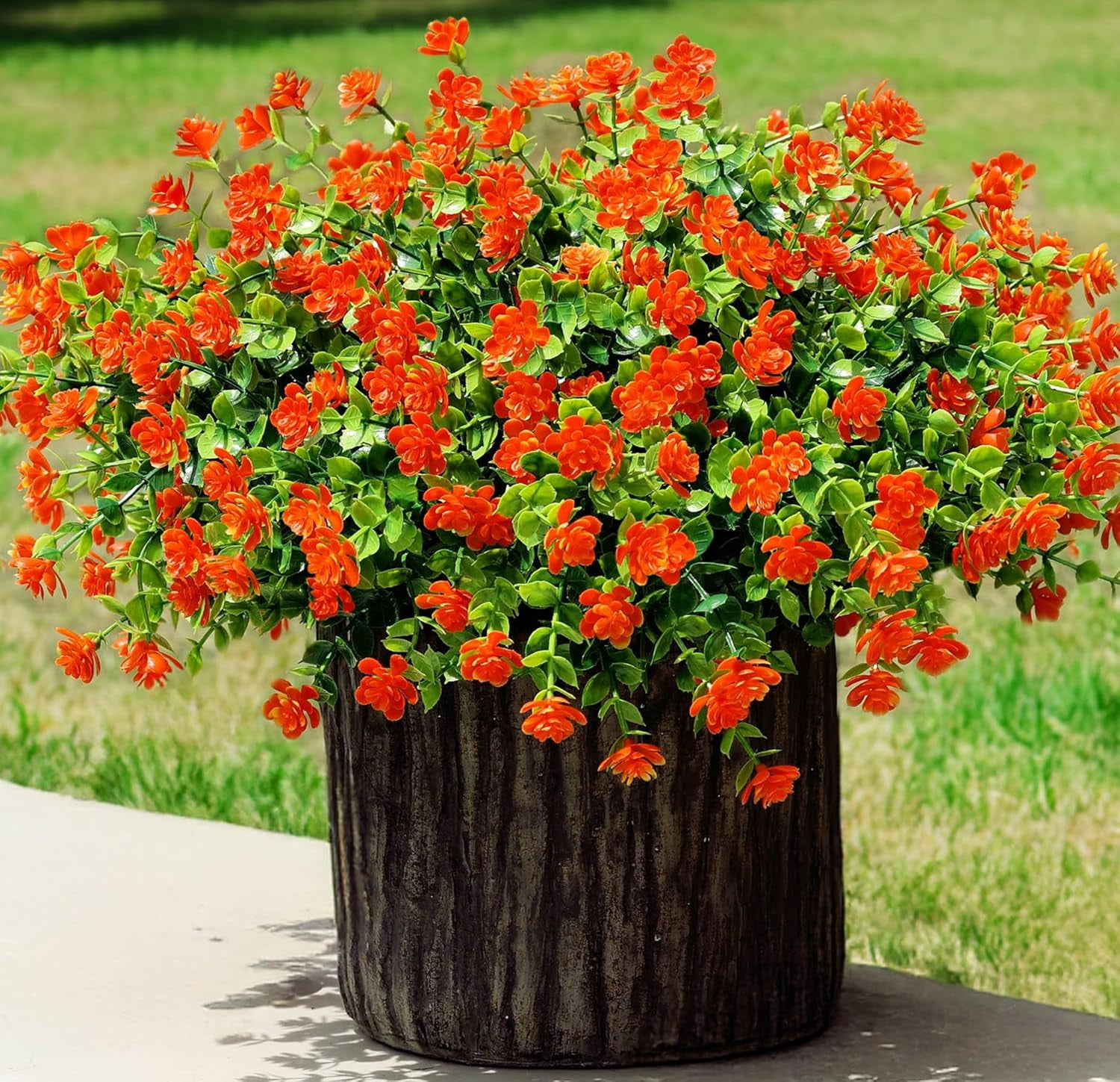 Artificial Faux Flowers Plants for Outdoors Indoor Decoration, 12 ...