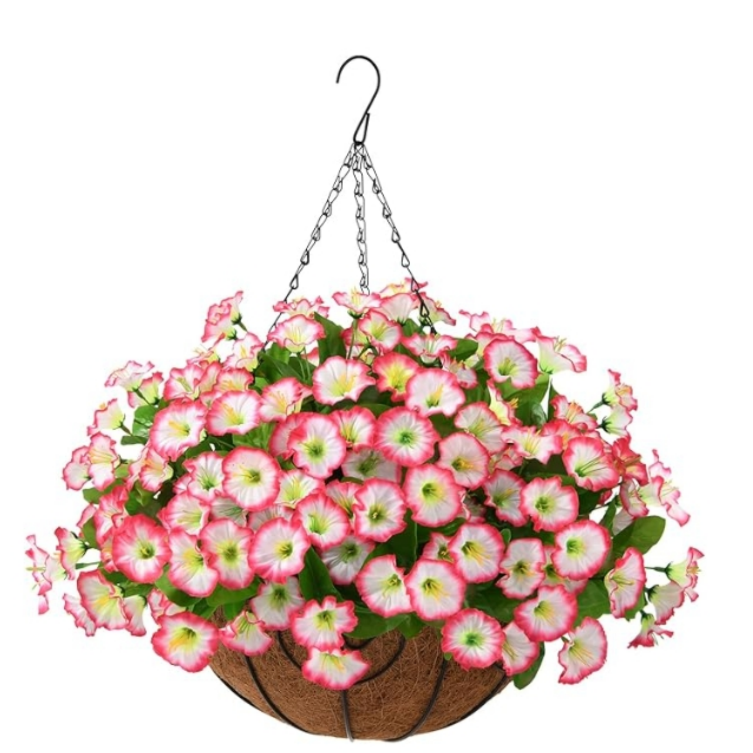 Artificial Faux Hanging Flowers Baskets for Outdoor Spring ration,Fake ...