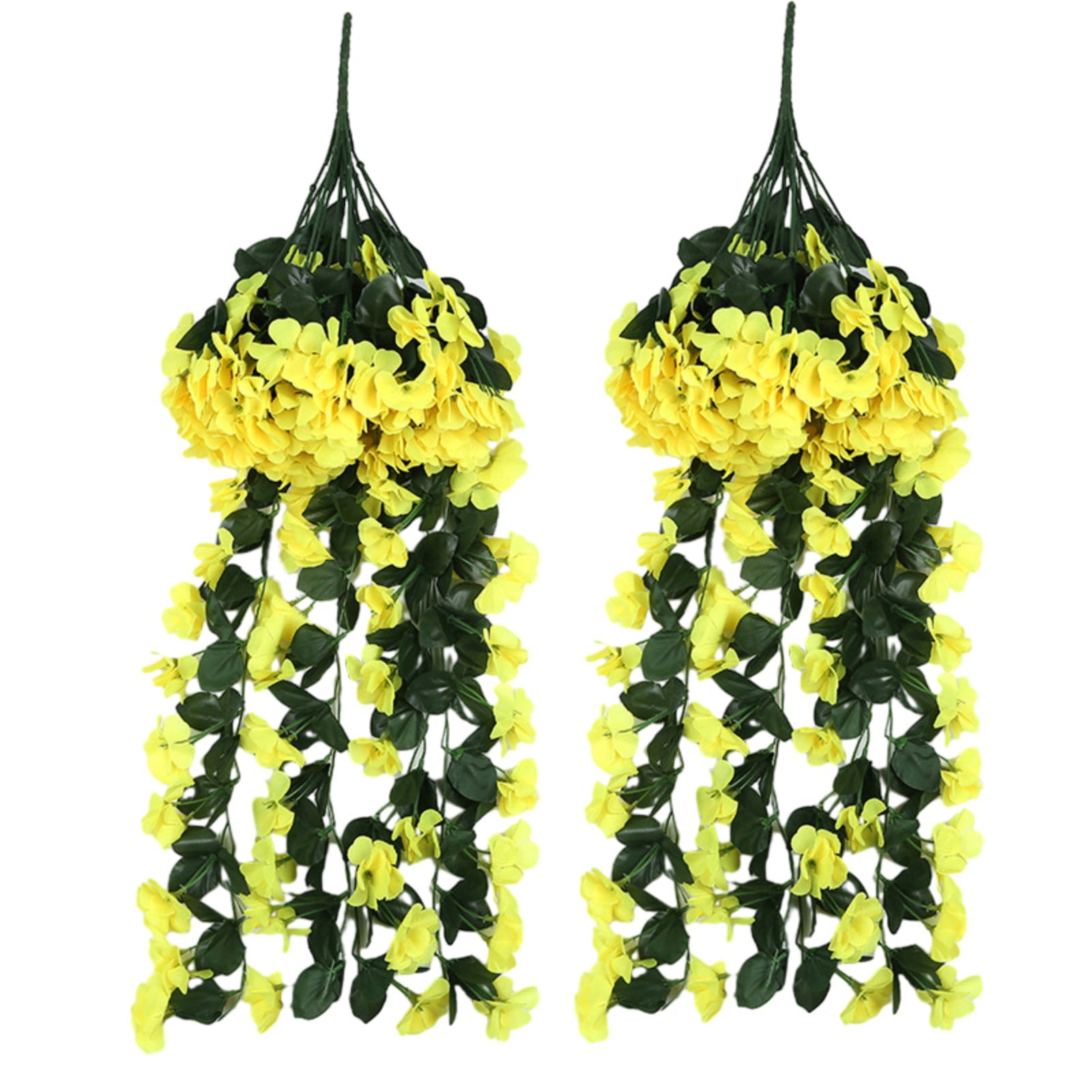 Artificial Faux Hanging Plants Flowers Vines for Outdoor Outside Summer ...
