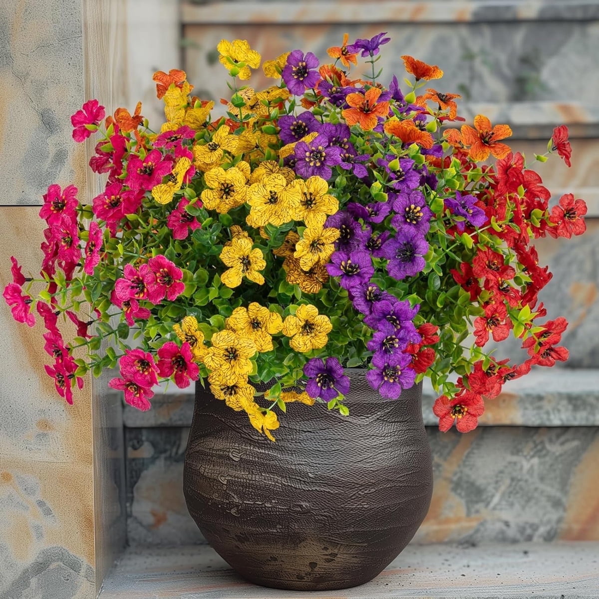 Artificial Faux Spring Plants Flowers for Outdoor Spring Summer ...