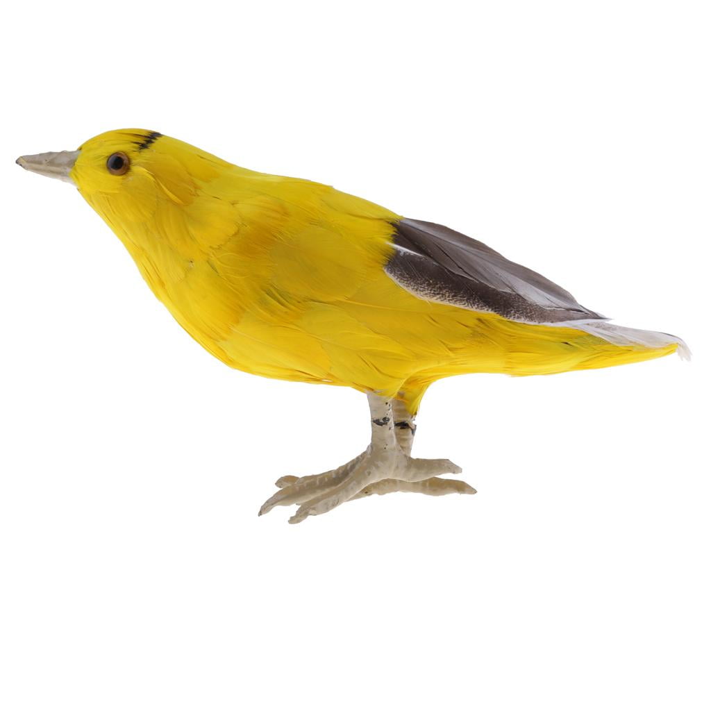 Artificial Feathered Oriole Bird Model Animal Figurine Figure Children ...