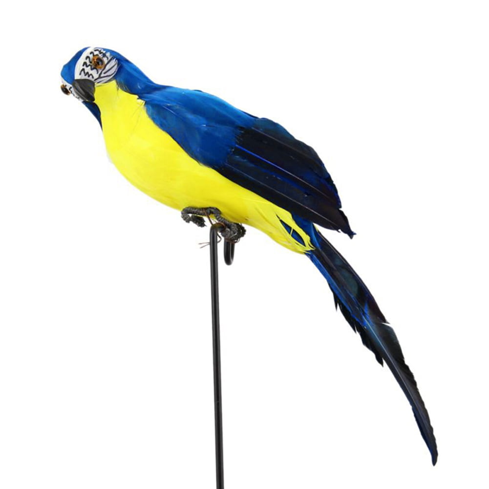 Artificial Feathered Parrot Macaw 9.8inch Artificial Simulation Foam ...