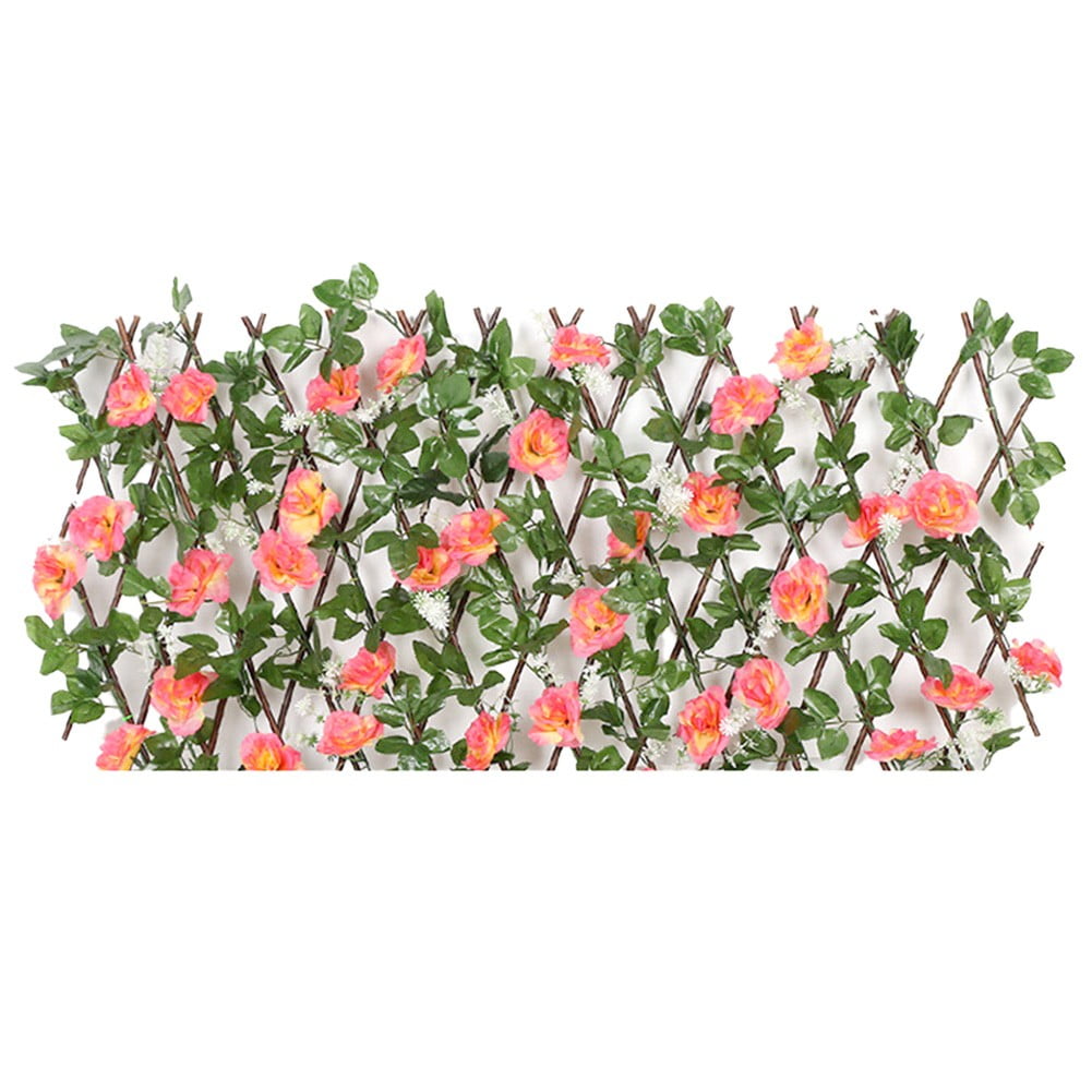 Artificial Fence Courtyard Wall Terrace Decoration Wooden Expandable ...