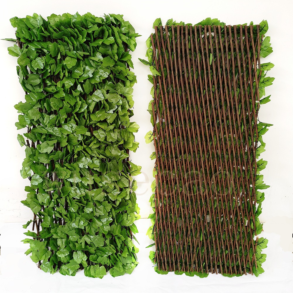 Artificial Fence Leaves Courtyard Fence Balcony Decoration Green Plant ...