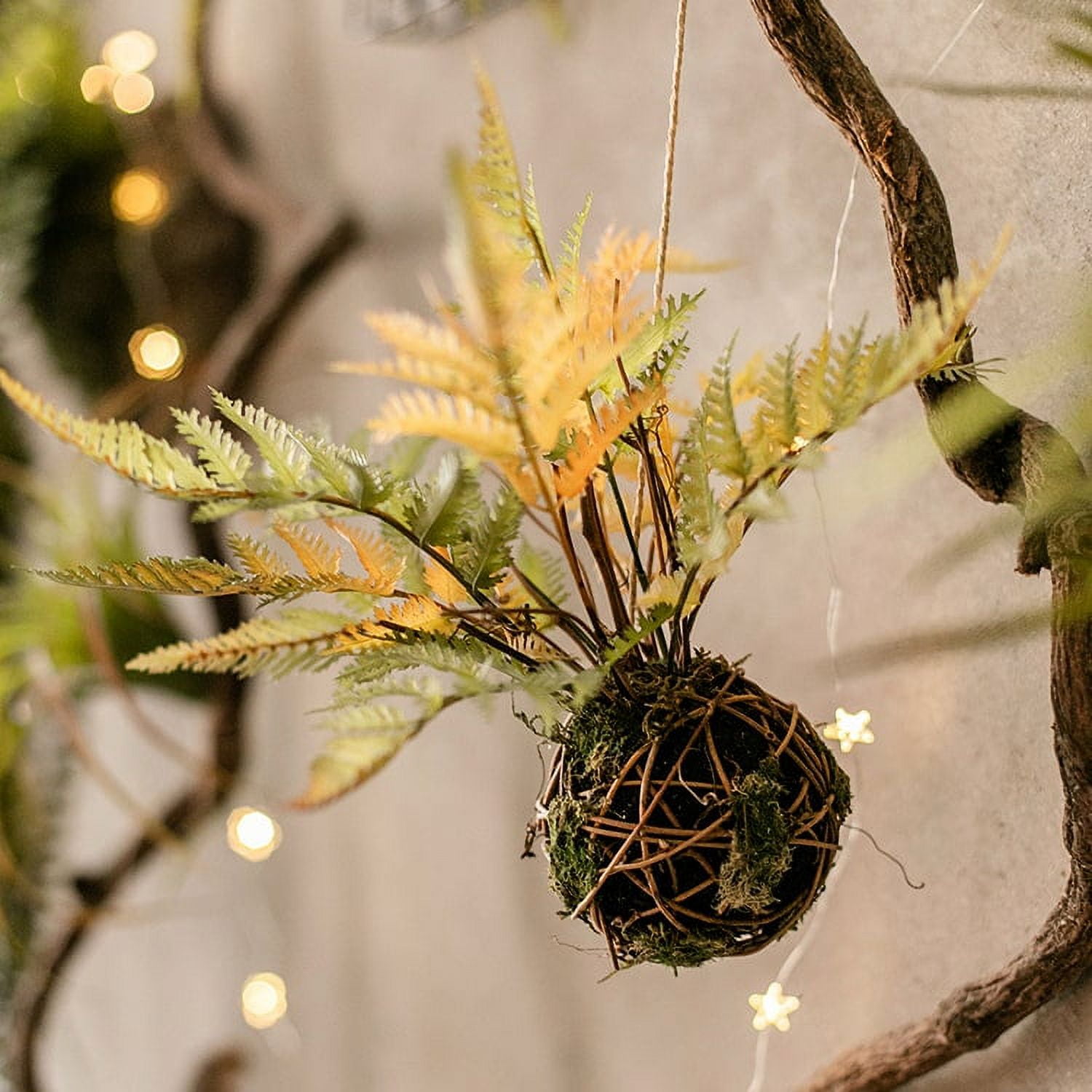 Artificial Fern Ball Faux Plant Fall Color - Walmart.com