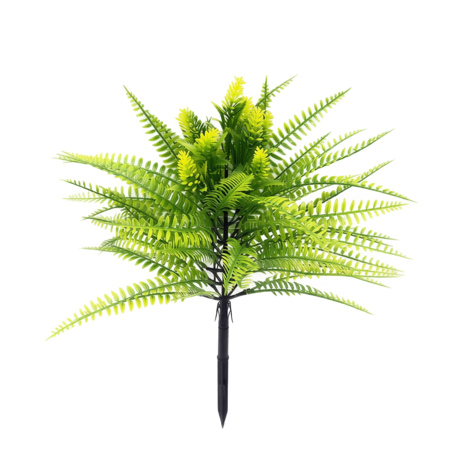 Artificial Fern Greenery Stake, Dual-Tone Green, 1 Piece Outdoor Garden ...