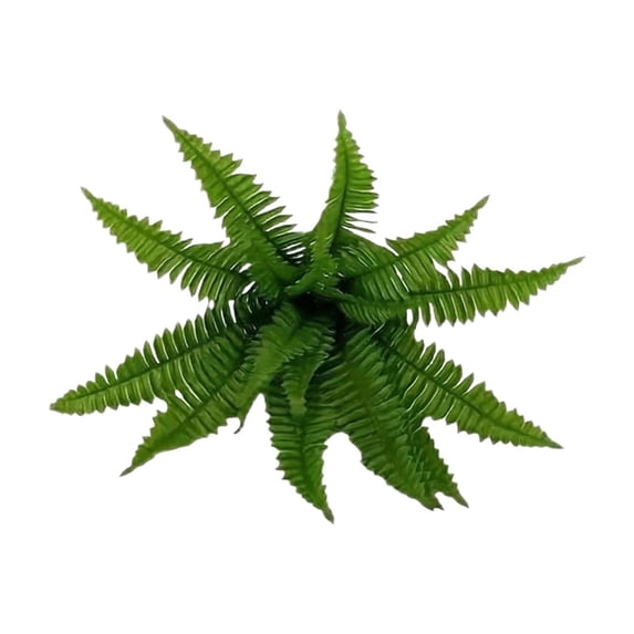Artificial Fern Plant Arrangement Display, Realistic Faux Greenery Stem ...