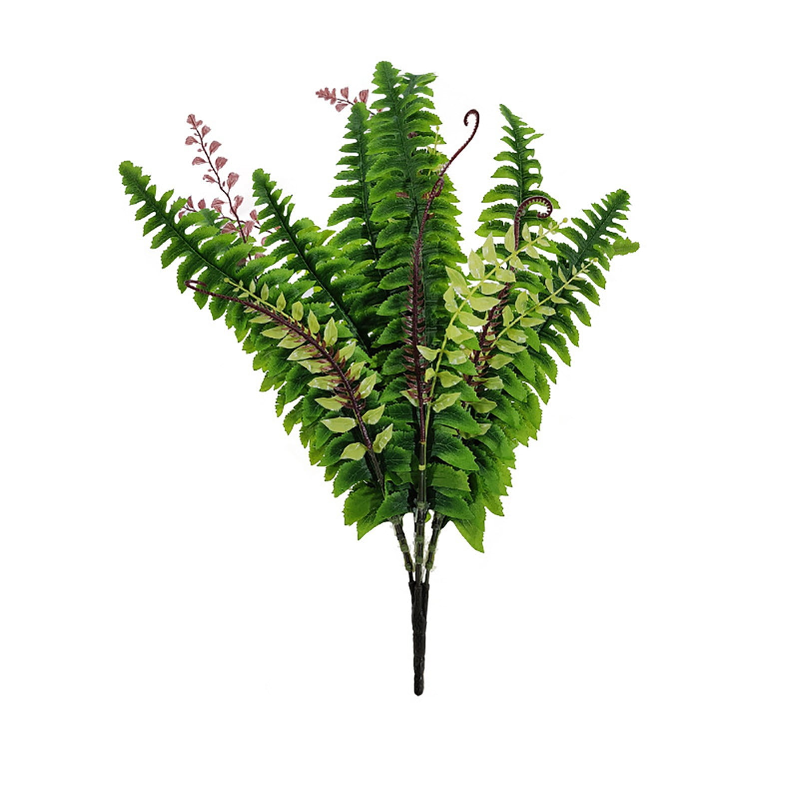 Artificial Fern Plant with Green Leaves for Home Decor, Realistic Faux ...