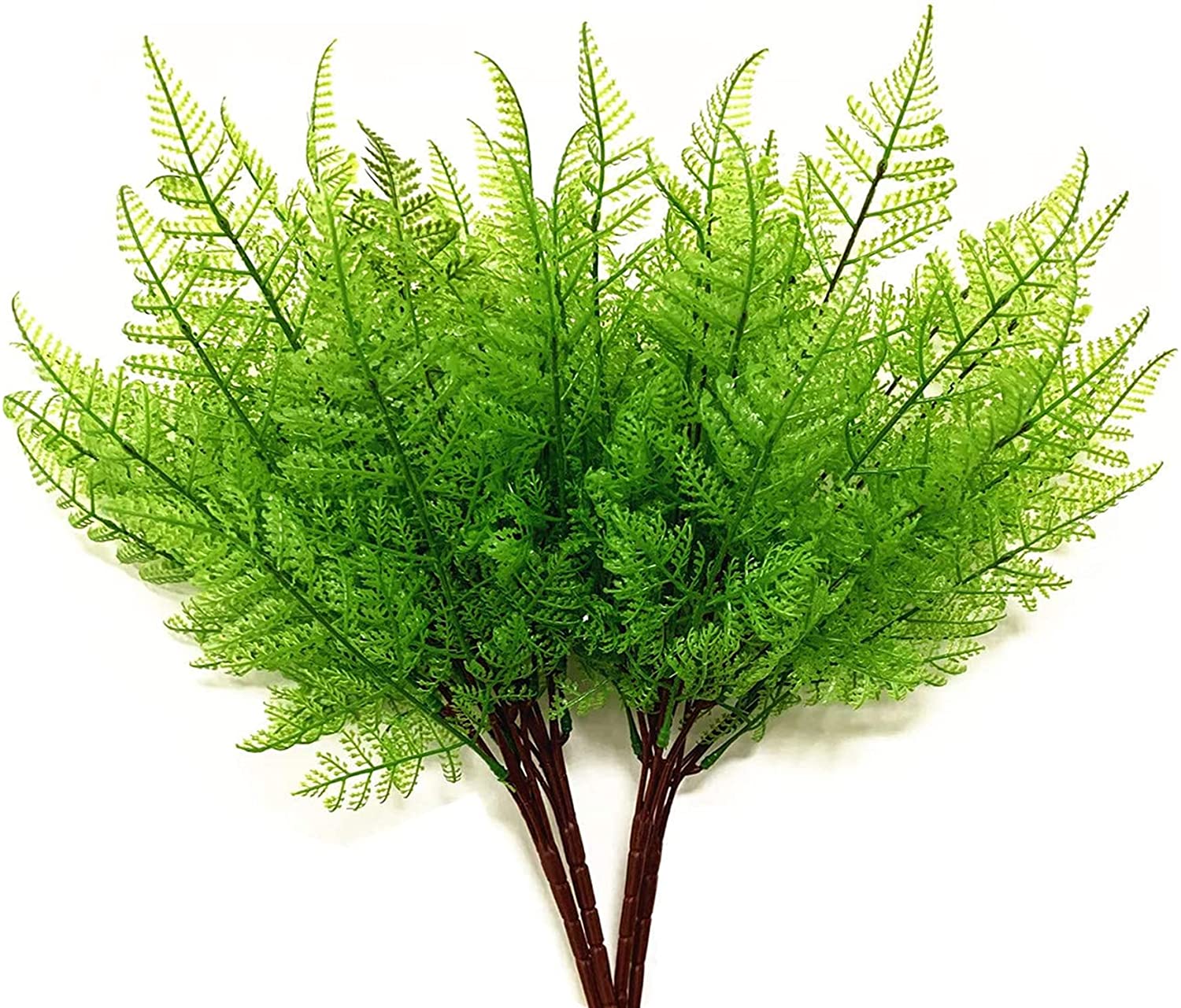 Artificial Fern Plants, Fake Greenery Shrubs Plastic Bushes Grass Shrub ...
