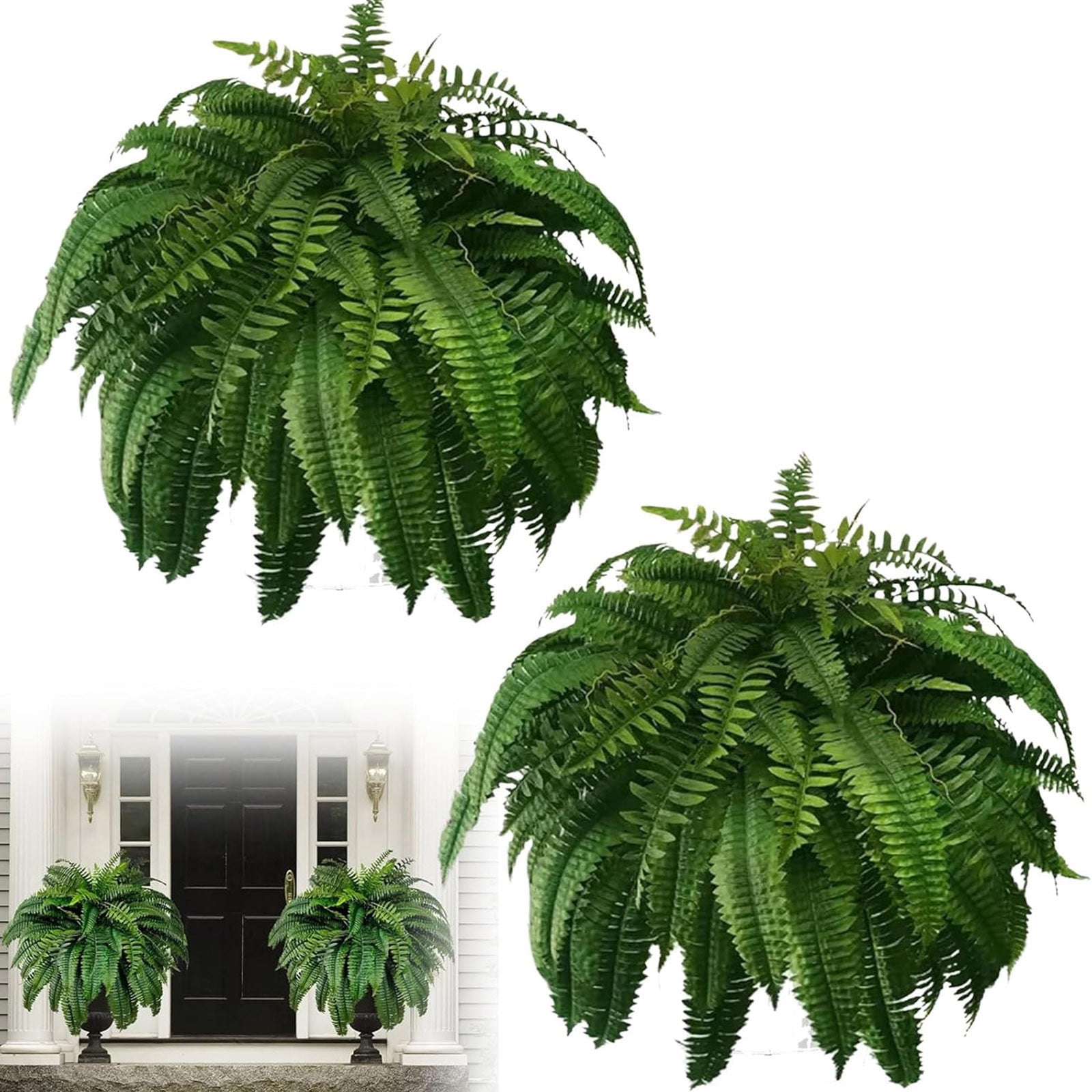 Artificial Fern for Outdoors Indoors Fern Bush,Realistic Greenery for ...