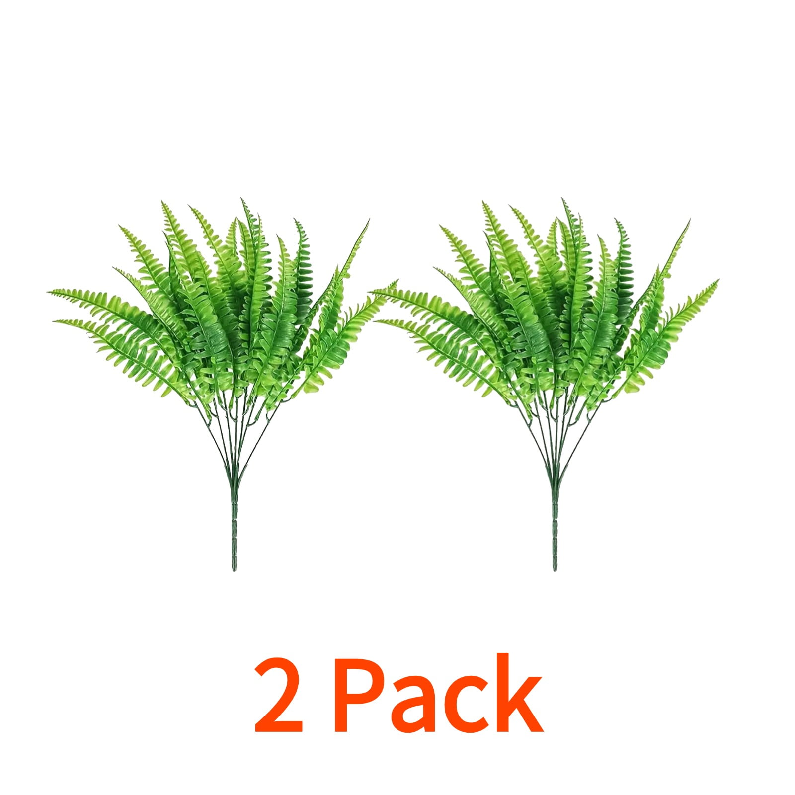 Artificial Fern Plants for Home Decor, 2 Pack Lifelike Greenery Stems ...
