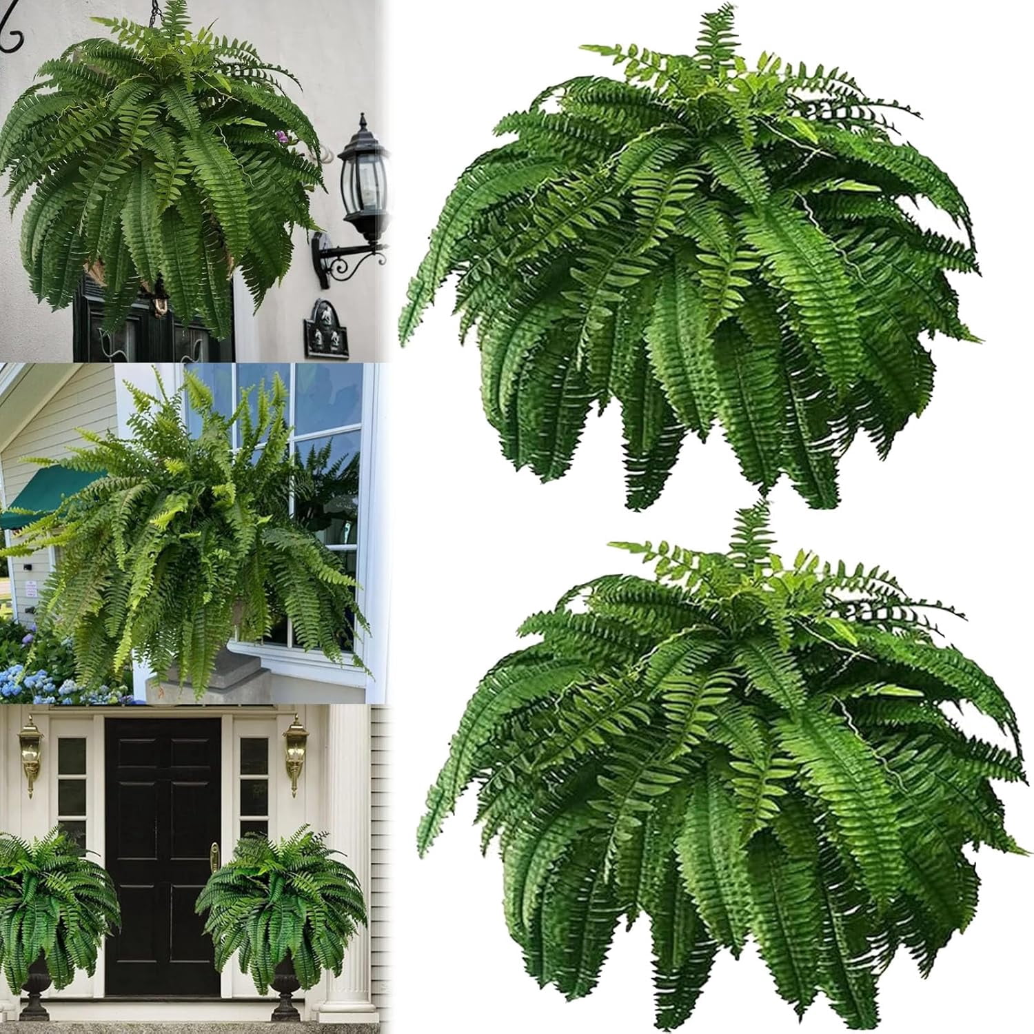 Artificial Ferns For Outdoor,Faux Ferns For Outdoor Planter Large, Fake ...