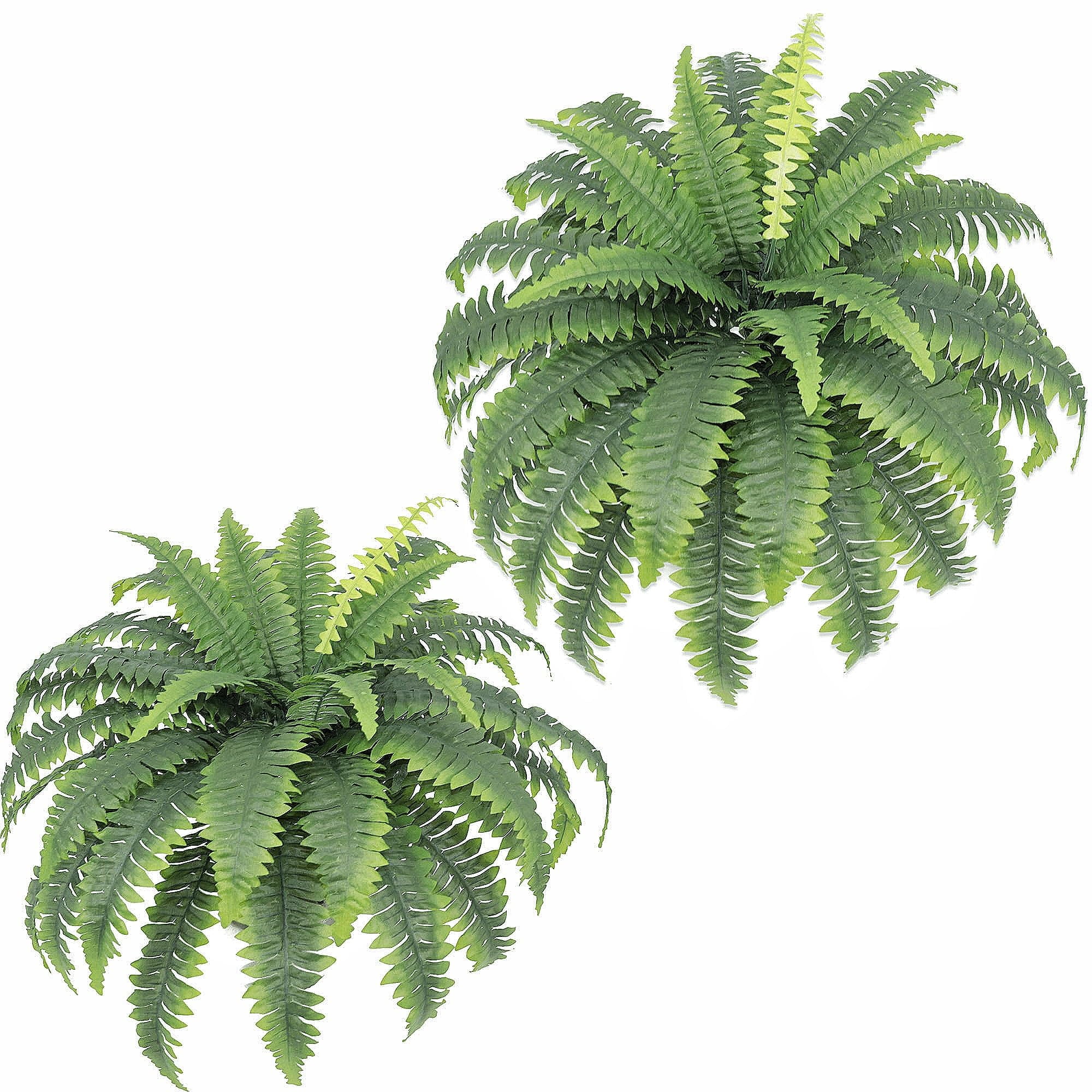 Artificial Ferns for Outdoors, 33in Large Fake Fern 37 Fronds Faux ...