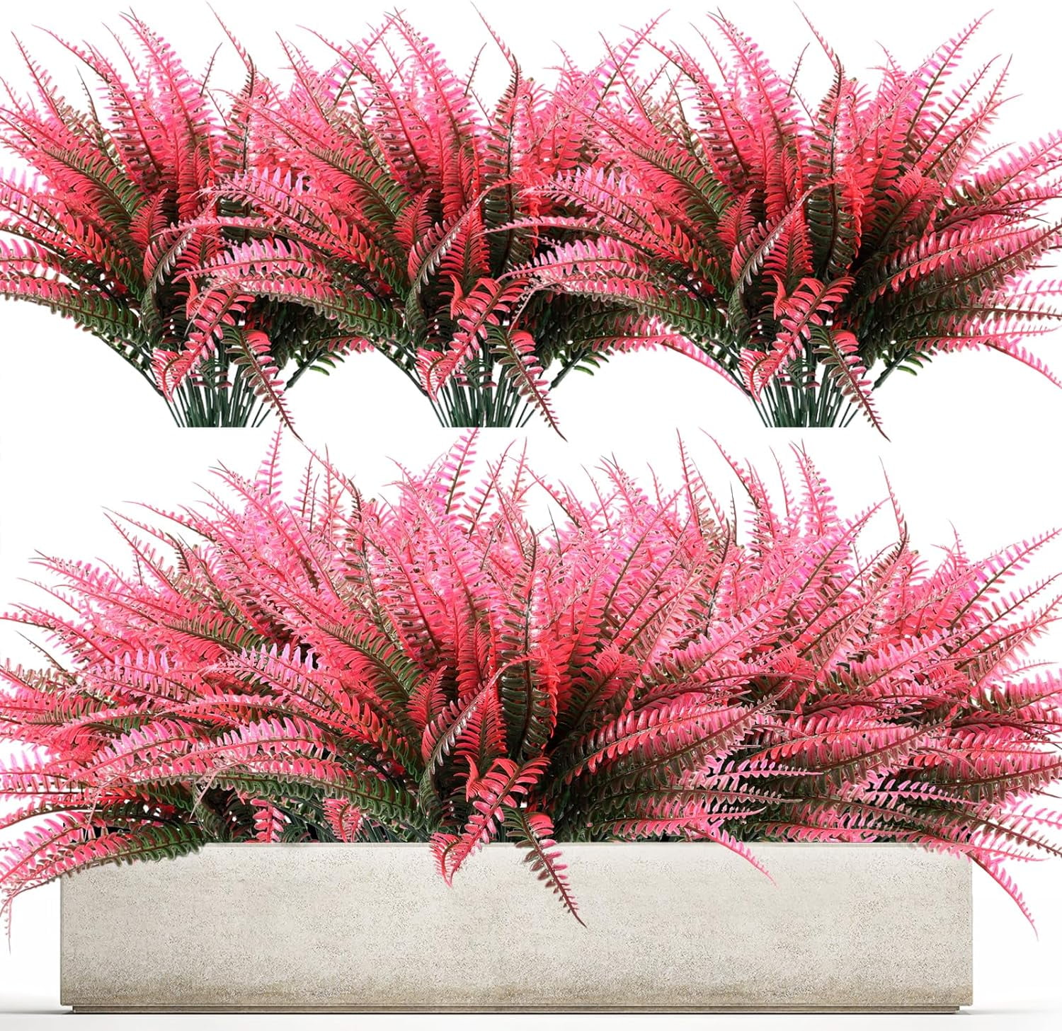 Artificial Ferns for Outdoors Fake Boston Fern Greenery Plants UV ...