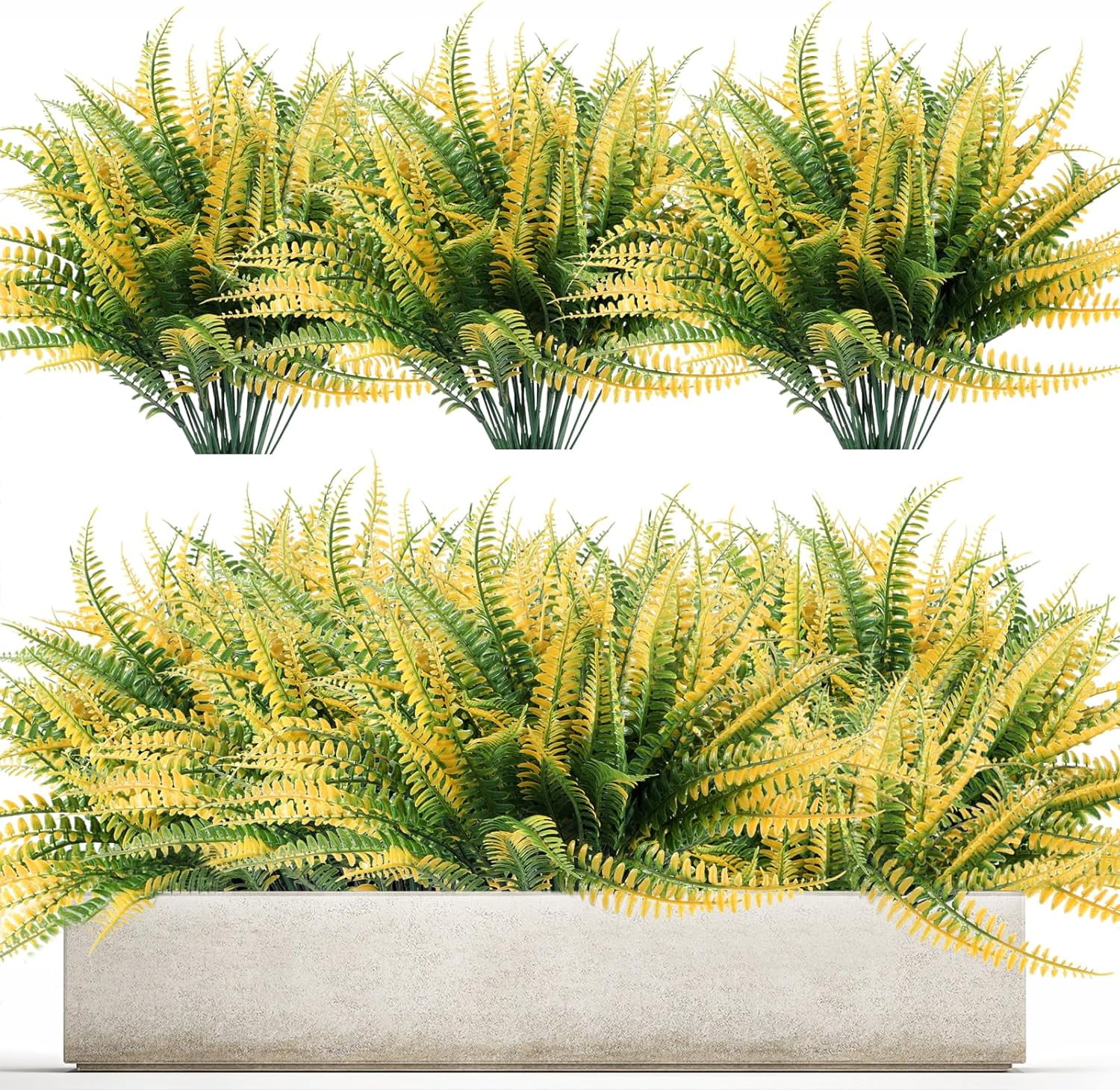 Artificial Ferns for Outdoors Fake Boston Fern Greenery Plants UV ...
