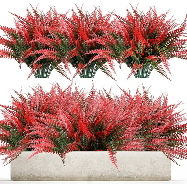 Artificial Ferns for Outdoors Fake Boston Fern Greenery Plants UV ...
