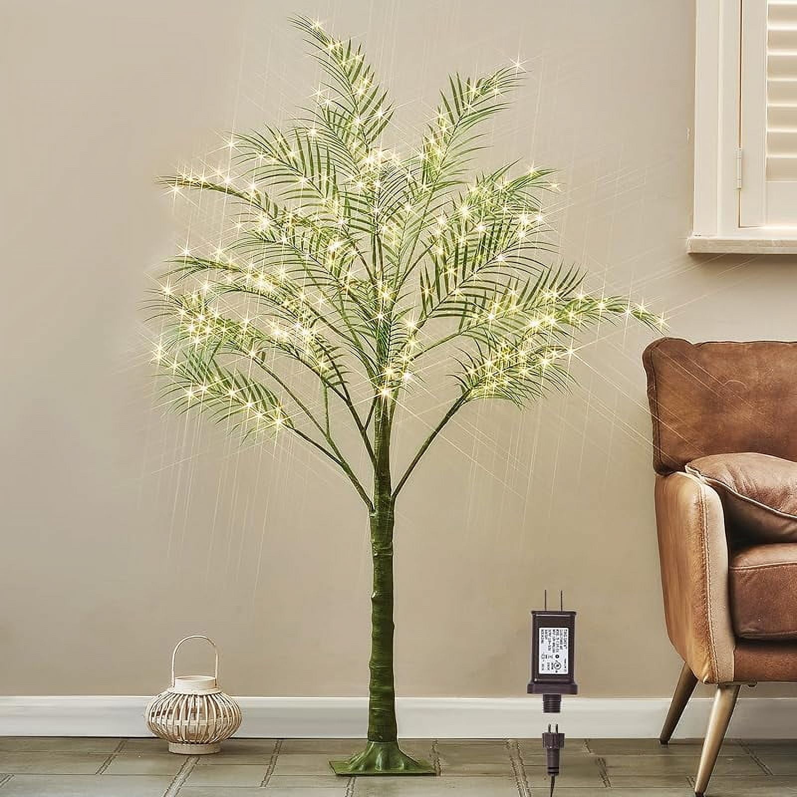 Artificial Ficus Silk Tree Lights 6FT 264LED Fairy Lights, Faux Plant ...