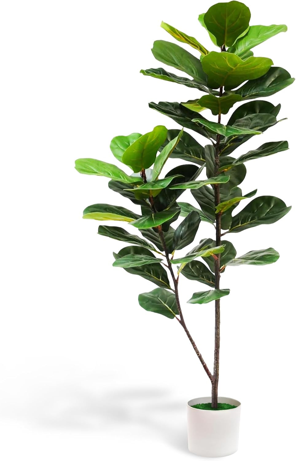 Artificial Fiddle Leaf Fig Tree 4Ft Potted Plants for Indoors Outdoor ...