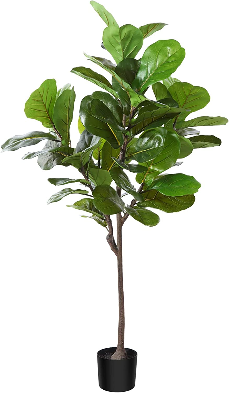 Artificial Fiddle Leaf Fig Tree 50 Inch Fake Ficus Lyrata Plant with 56 ...