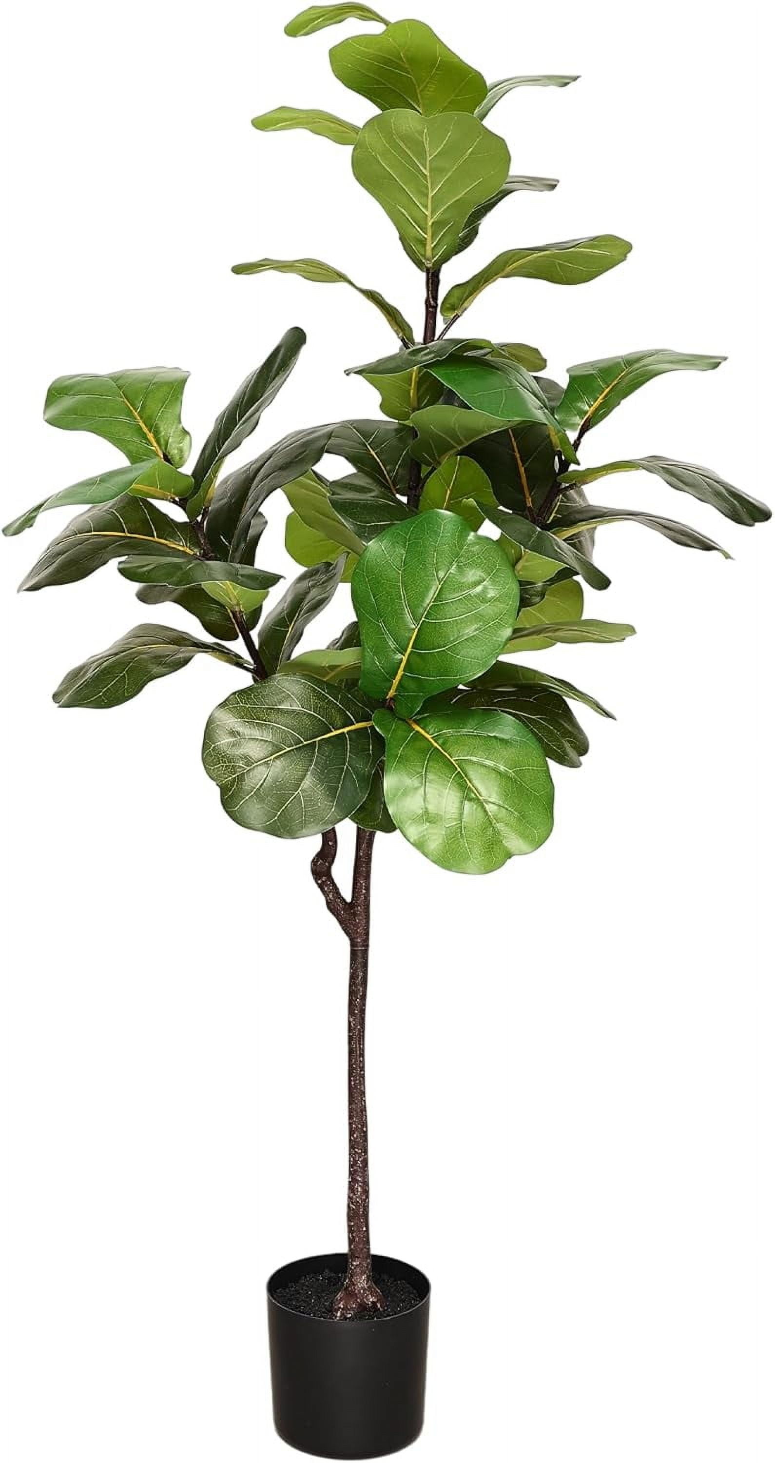 Artificial Fiddle Leaf Fig Tree: 5FT Faux Ficus Lyrata Tree Artificial ...