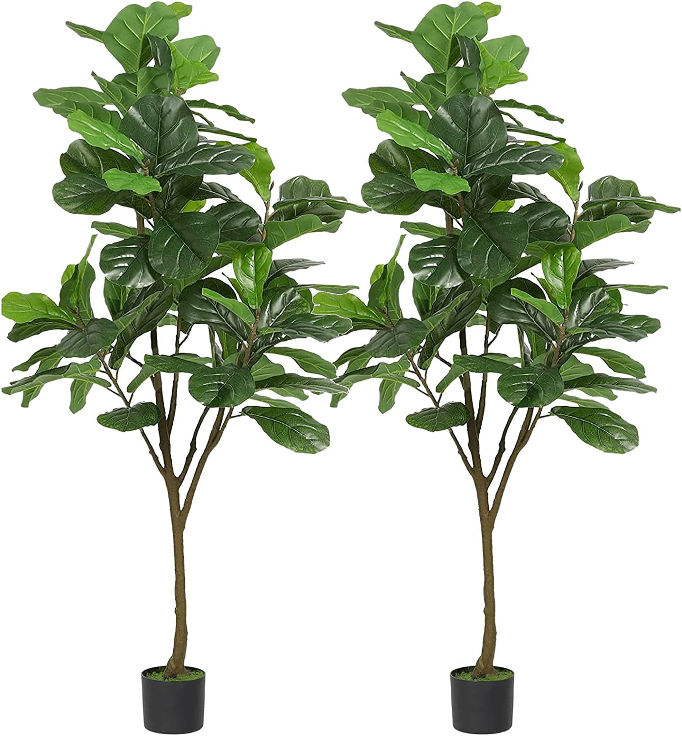 Artificial Fiddle Leaf Fig Tree 6ft Tall 86 Decorative Faux Fiddle ...