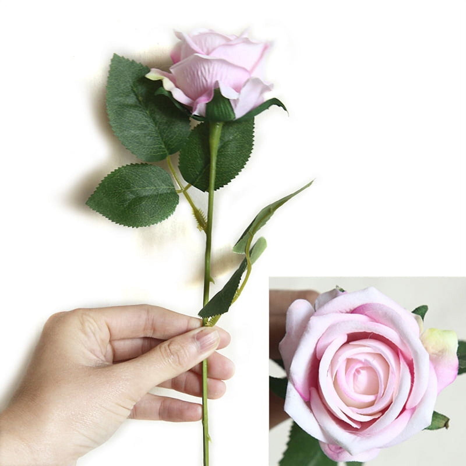 Artificial Flannel Rose Flower Simulation Fake Flowers Bouquet Ornament ...