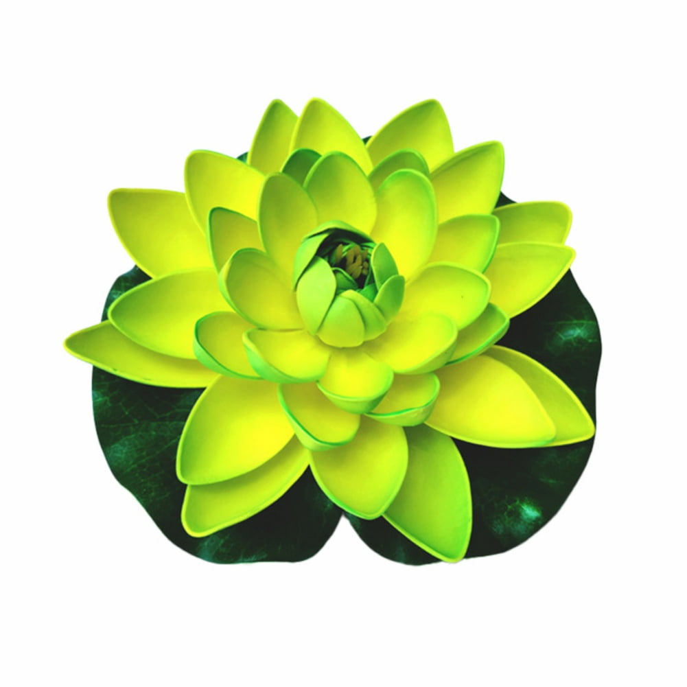Artificial Floating Water Lily EVA Lotus Flower Pond Decor - 7"/18cm ...