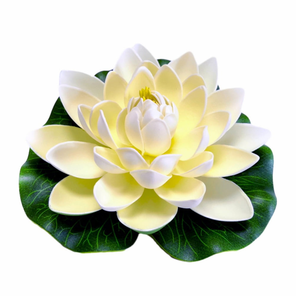 Artificial Floating Water Lily EVA Lotus Flower Pond Decor - 7"/18cm ...